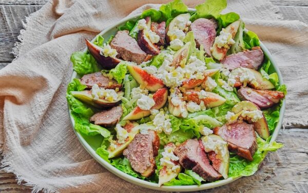 Duck and Fig Salad: Easy Warm Duck, Fig & Persian Fetta Salad